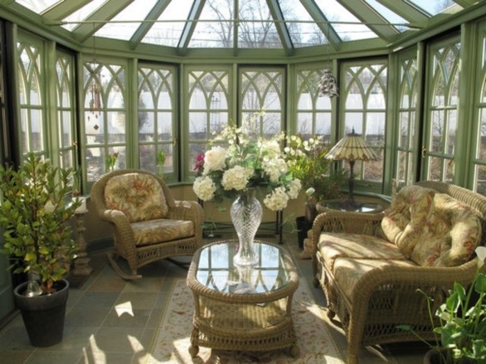 44 Ideen für einladenden Veranda Wintergarten