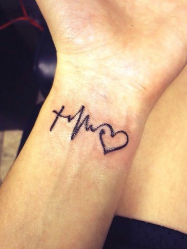 Stilvolle Glaube Liebe Hoffnung Tattoo Handgelenk Ebenbild