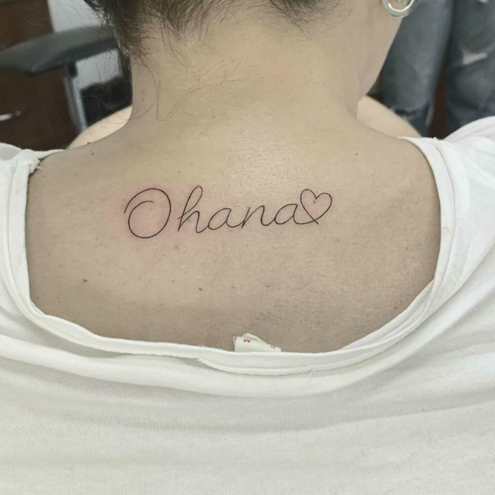 Stilvolle Ohana Tattoo Mit Herz Fotos