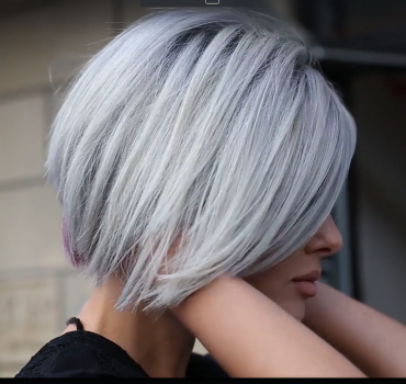 Wunderschöne Frisur Bob Graue Haare Fotos